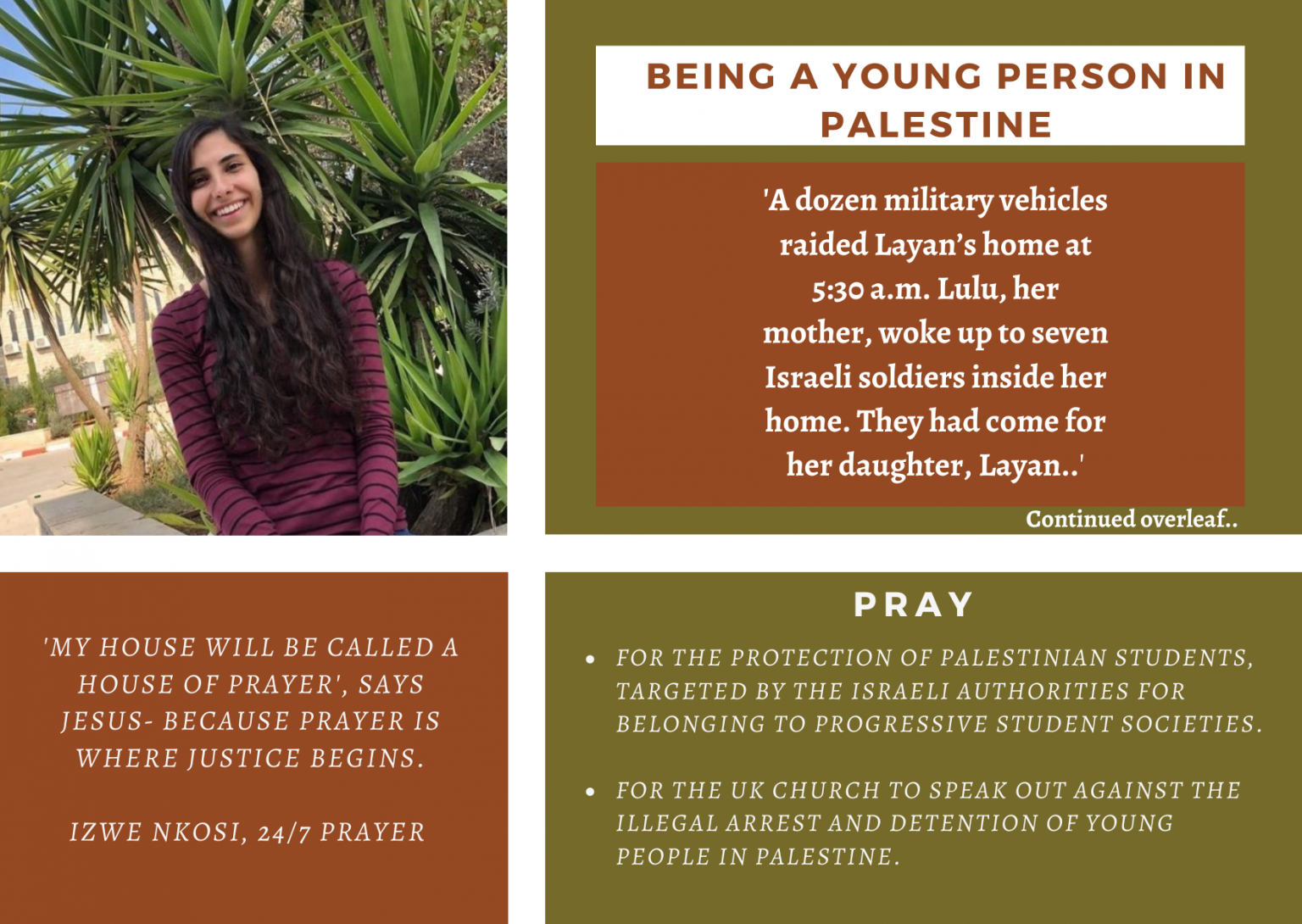 Free Layan Nassir! | Sabeel-Kairos